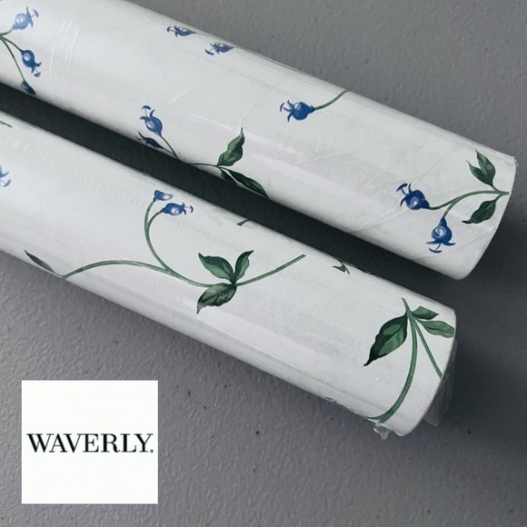Waverly | Wall Decor | Vintage 99s Waverly Wallpaper 2 Double Rolls New ...